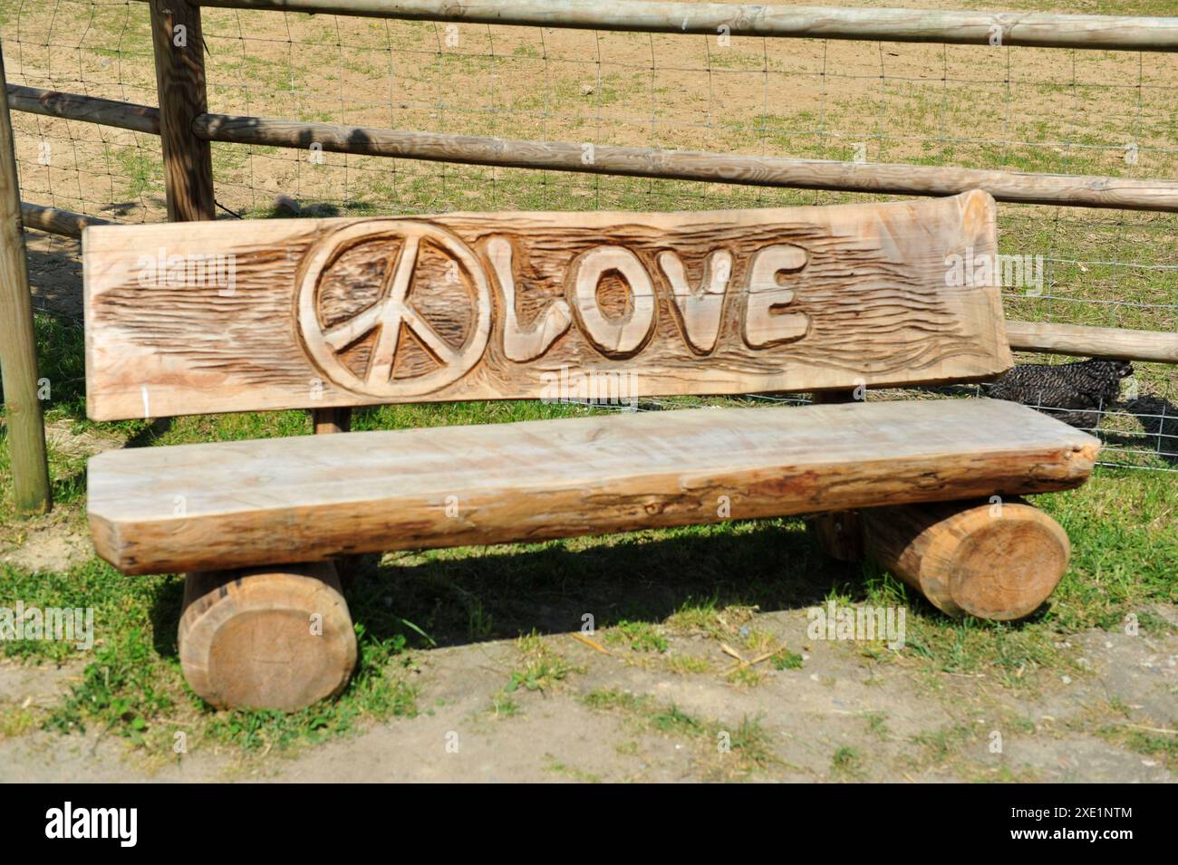 Wooden carved bench hi-res stock photography and images - Alamy