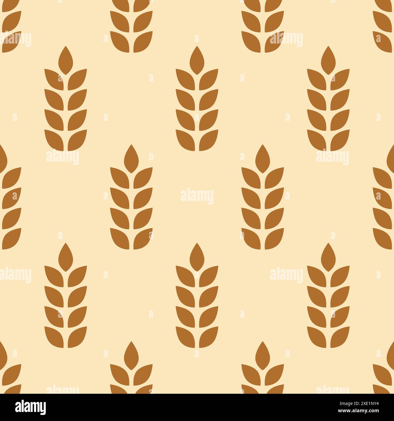 Wheat seamless pattern. Repeating gold grain. Oat background. Repeated ...