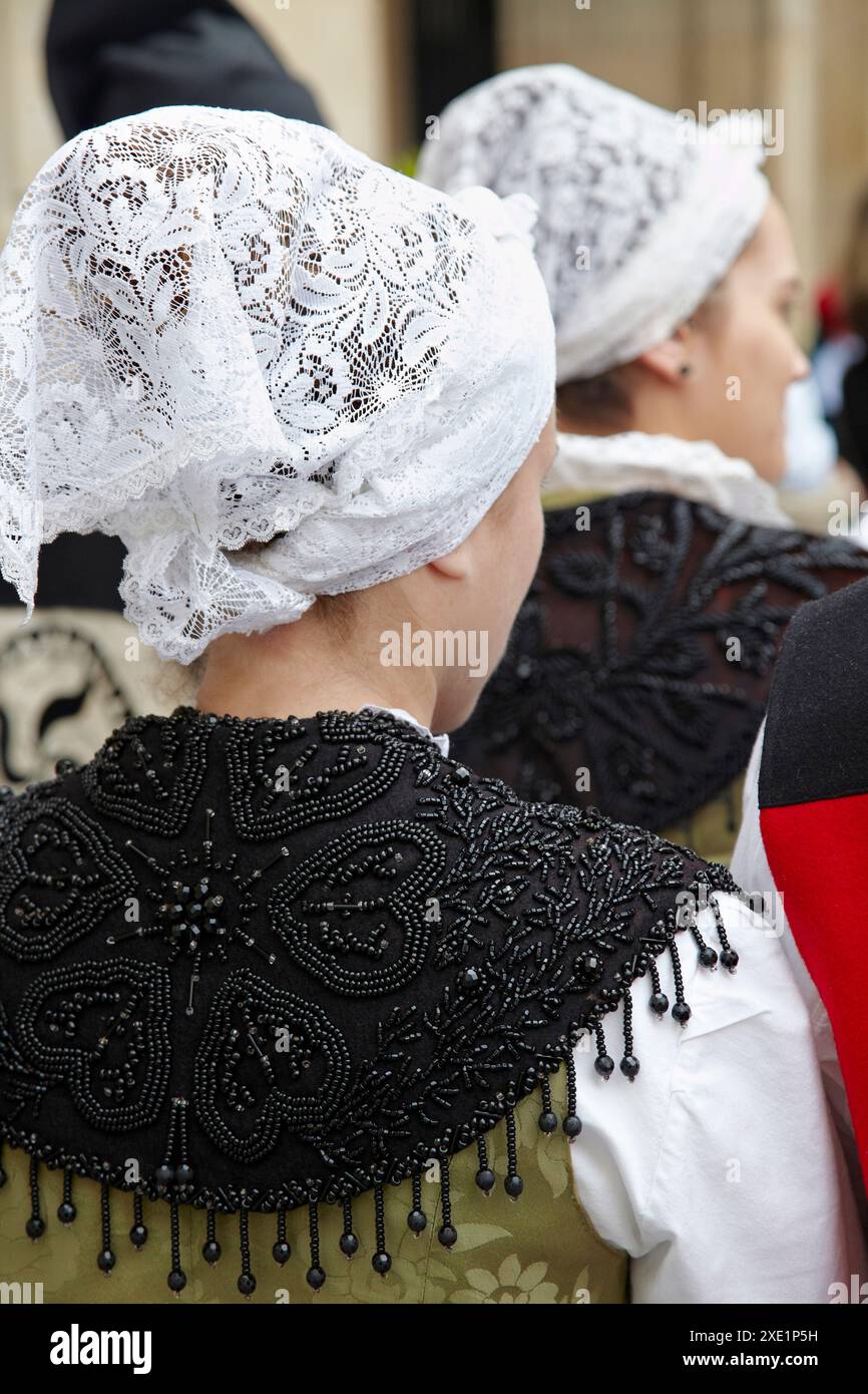 Traditional costumes, Asturian folklore, Plaza mayor, Gijon, Asturias ...
