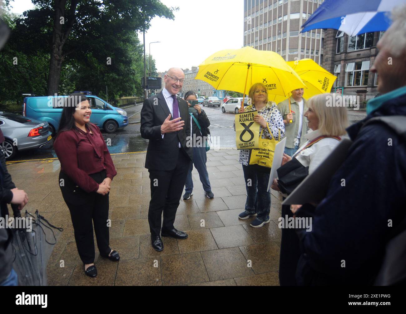 Scottish First Minister and SNP leader John Swinney and SNP ...
