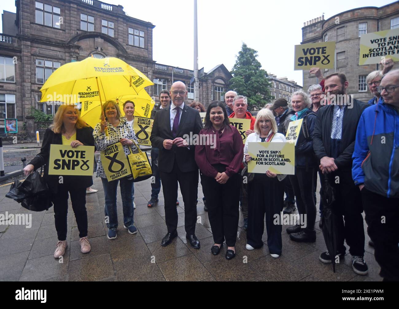 Scottish First Minister and SNP leader John Swinney and SNP ...