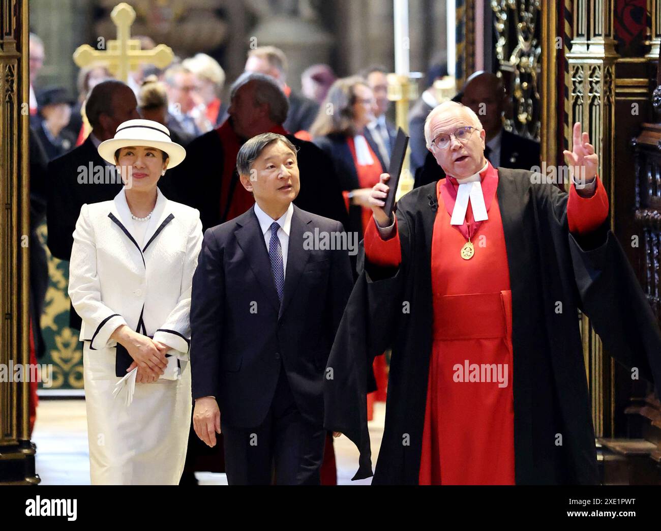 Japanese Emperor Naruhito and Empress Masako take a tour of Westminster ...