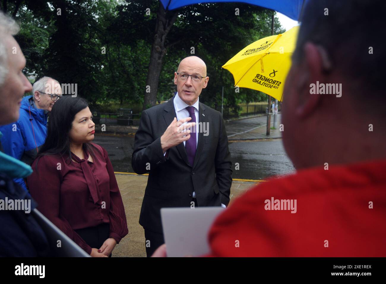 Scottish First Minister and SNP leader John Swinney and SNP ...