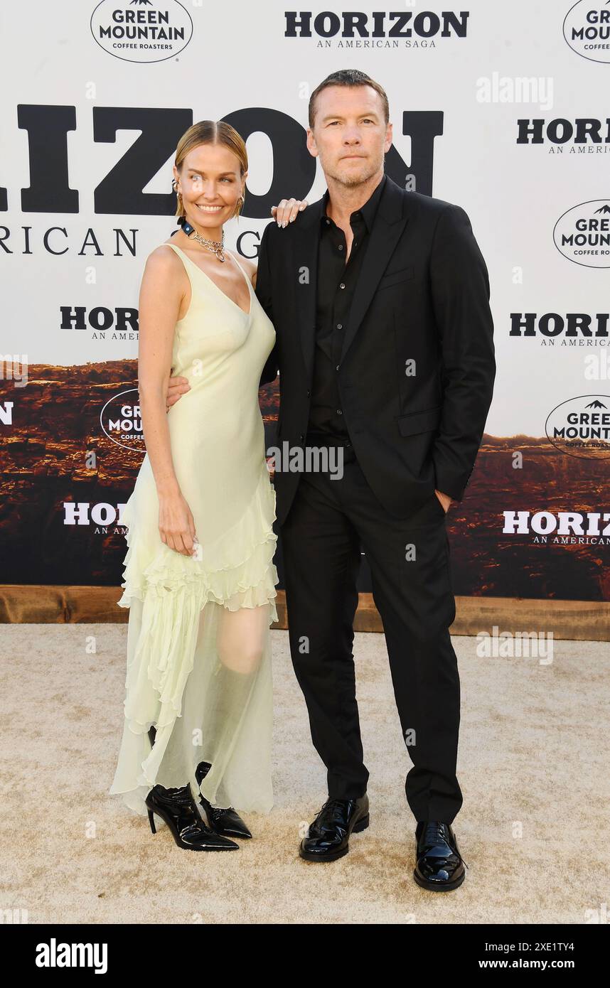 LOS ANGELES, CALIFORNIA - JUNE 24: (L-R) Lara Worthington and Sam ...