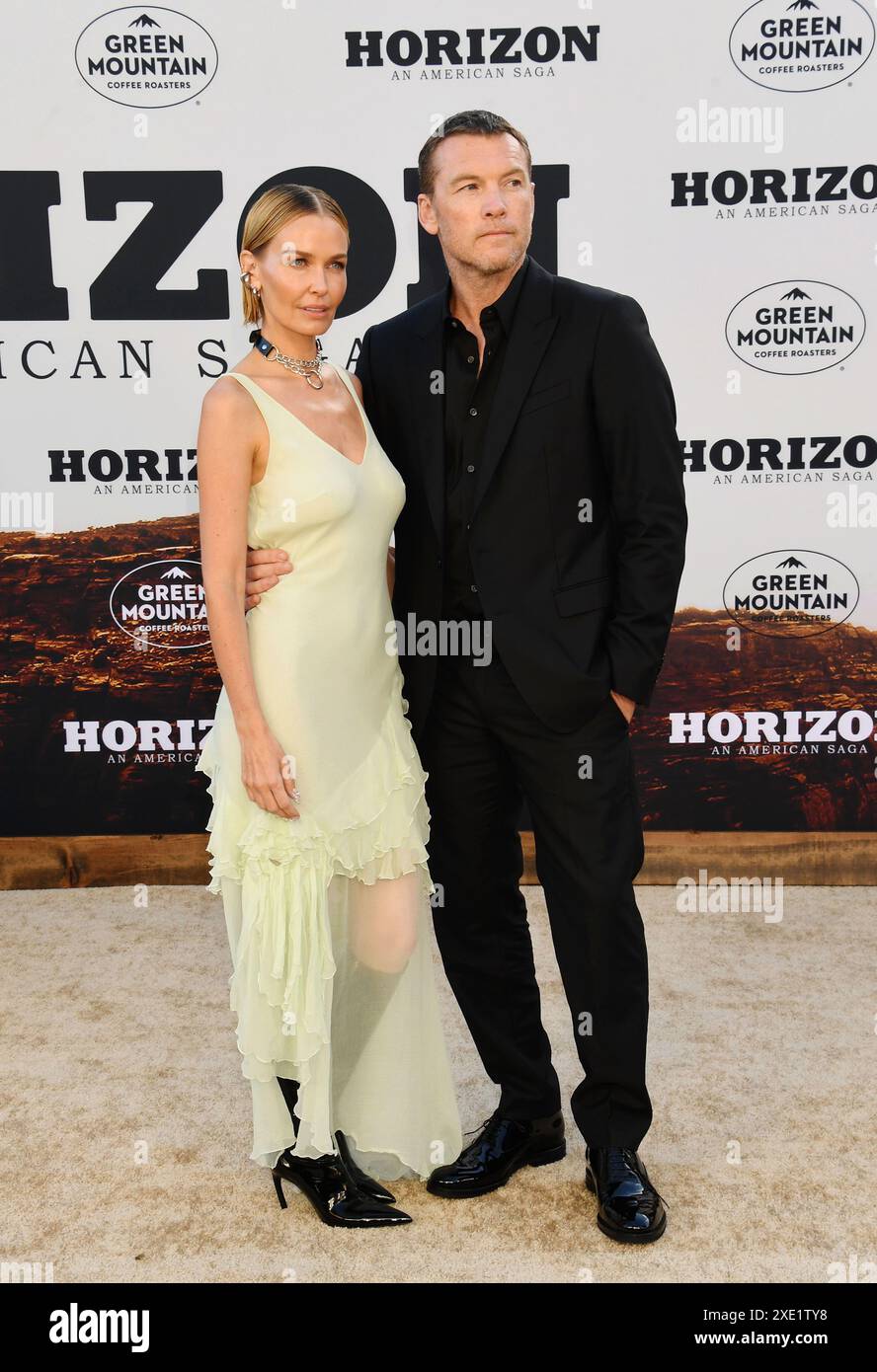 LOS ANGELES, CALIFORNIA - JUNE 24: (L-R) Lara Worthington and Sam ...