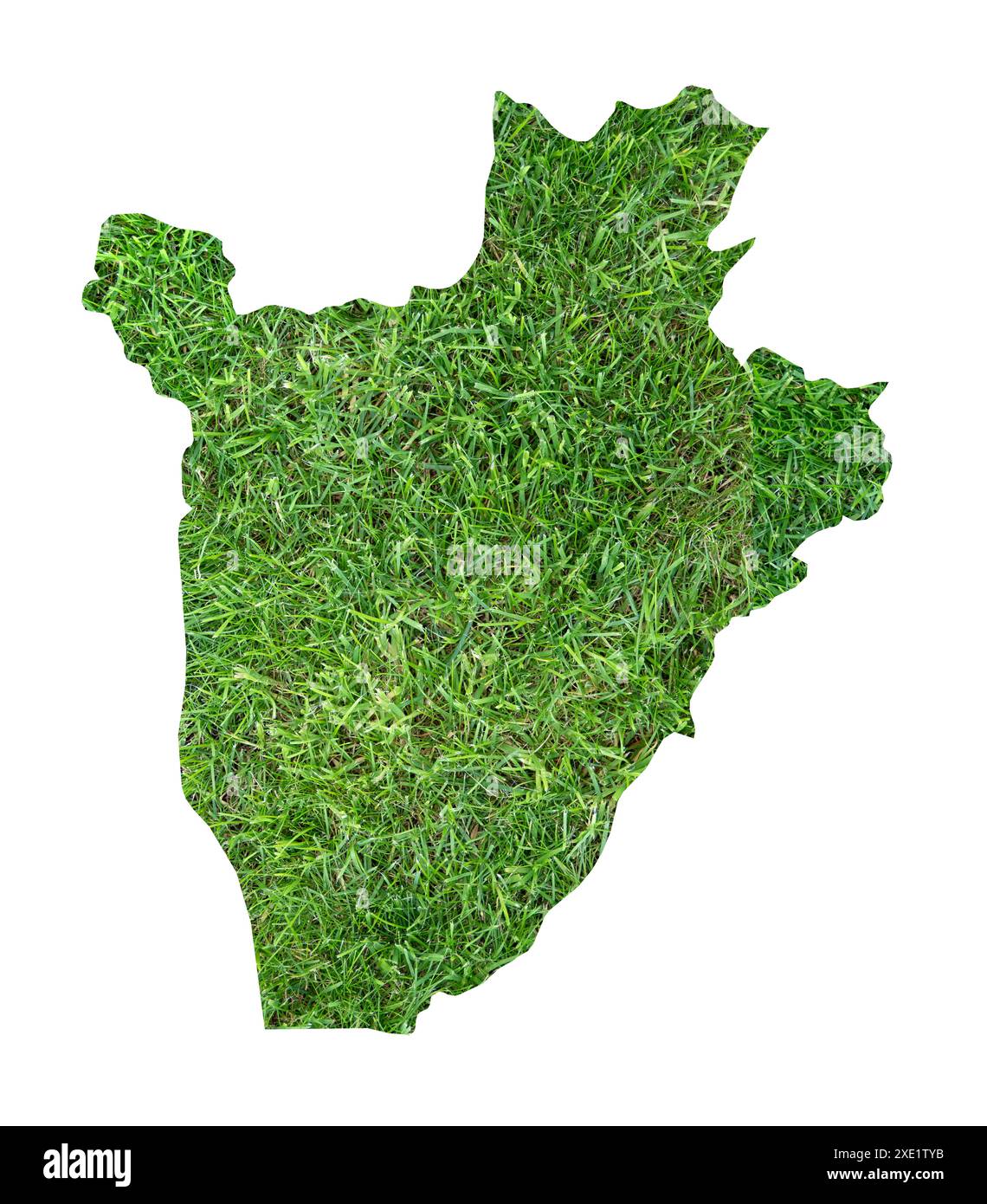 Map of Burundi showing the country as a grass football field Stock ...