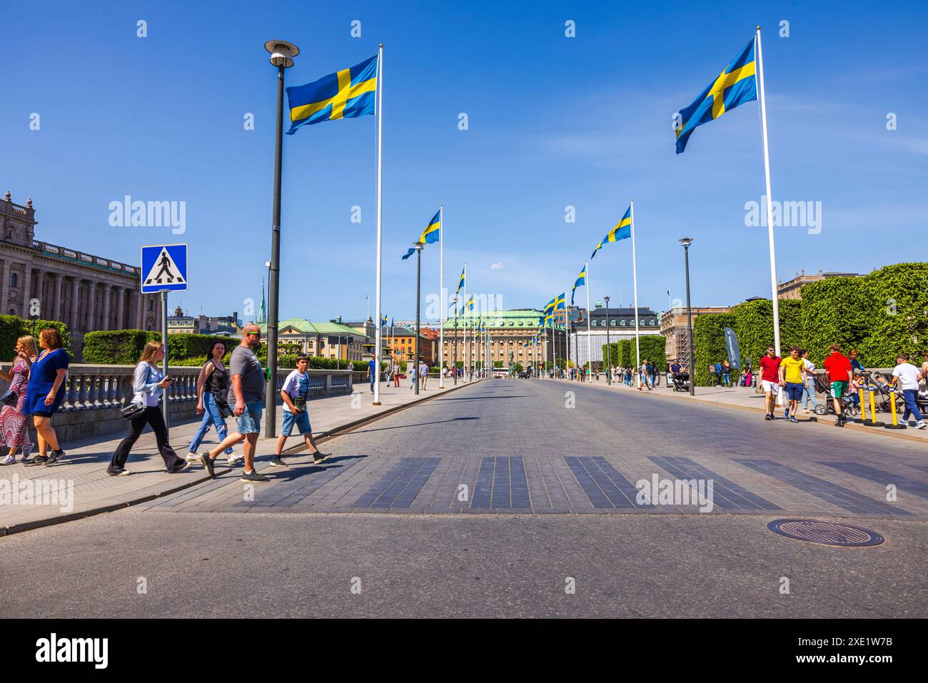Swedish pedestrian crossing sign hi-res stock photography and images ...
