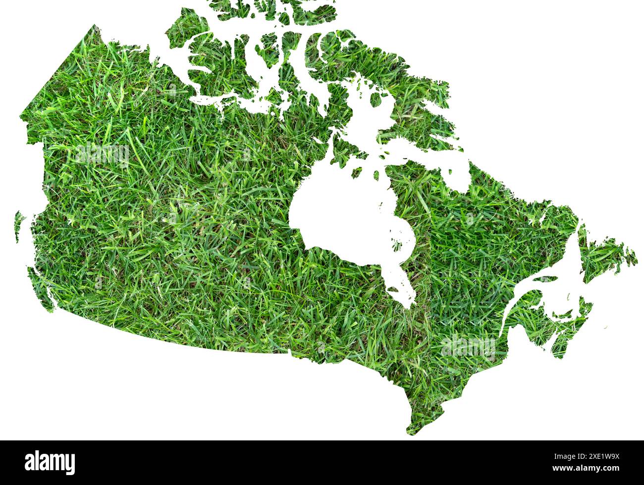 Map of Canada showing the country as a grass football field Stock Photo ...