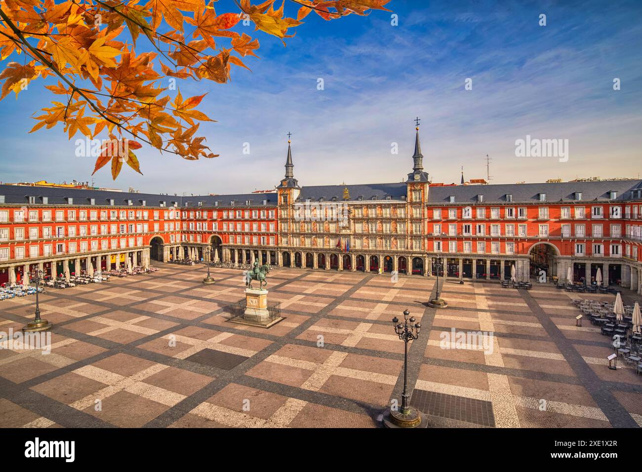 Madrid plaza mayor aerial hi-res stock photography and images - Alamy
