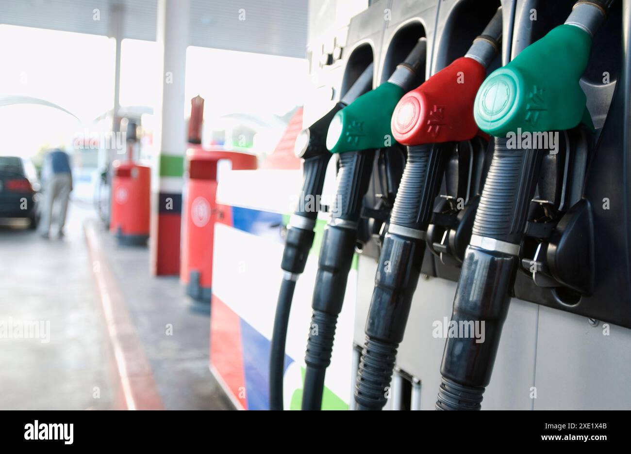 gasoline refueling, Hypermarket, gas station Stock Photo - Alamy