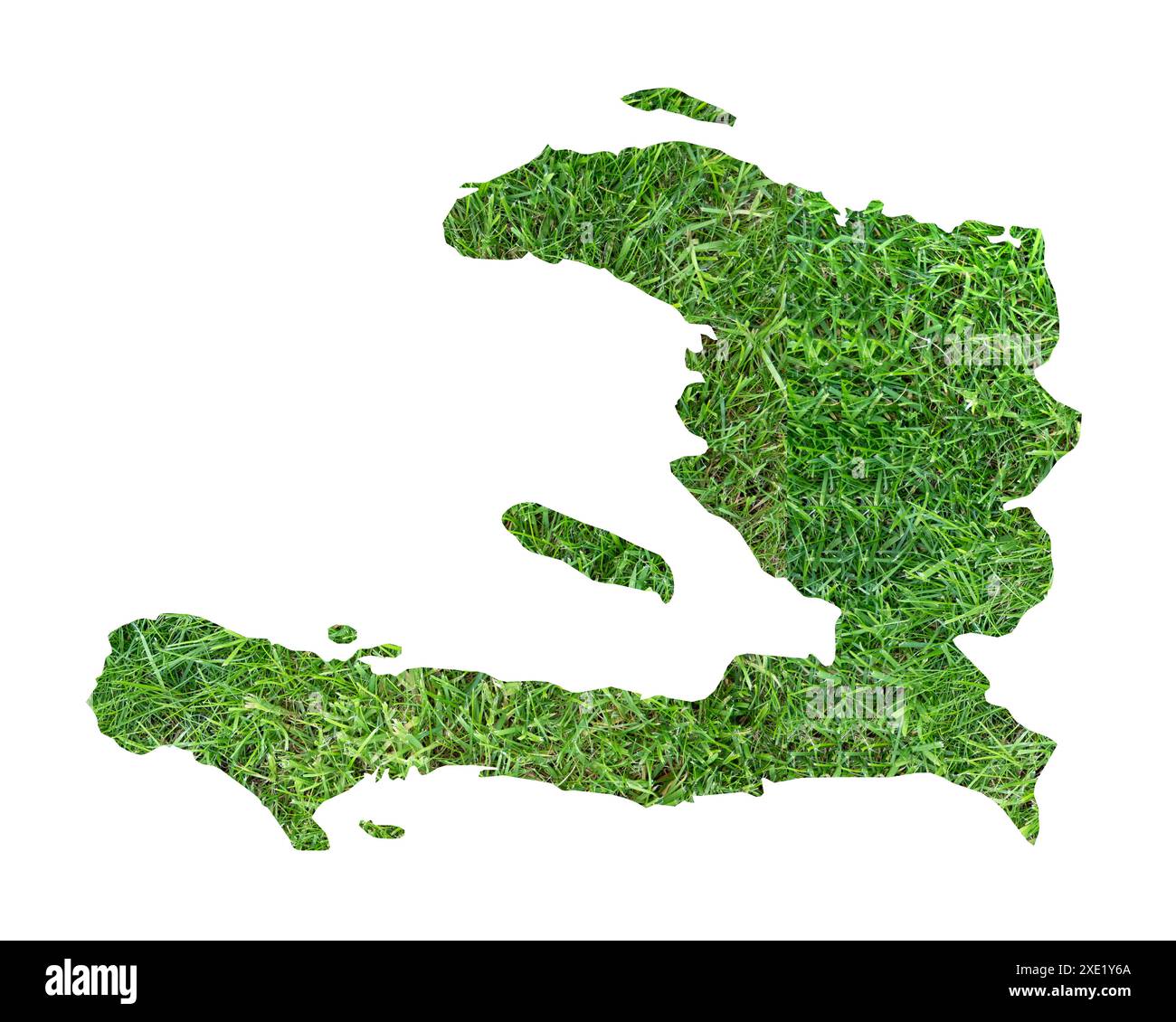 Map of Haiti showing the country as a grass football field Stock Photo ...