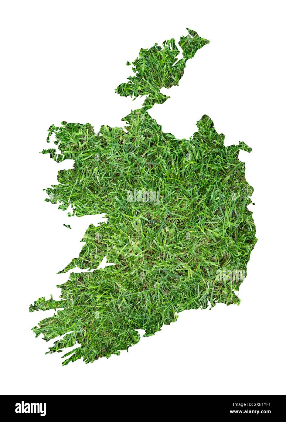 Map of Ireland showing the country as a grass football field Stock ...