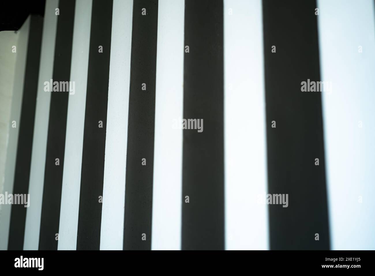 Close-up of black and white vertical stripes creating a bold pattern ...