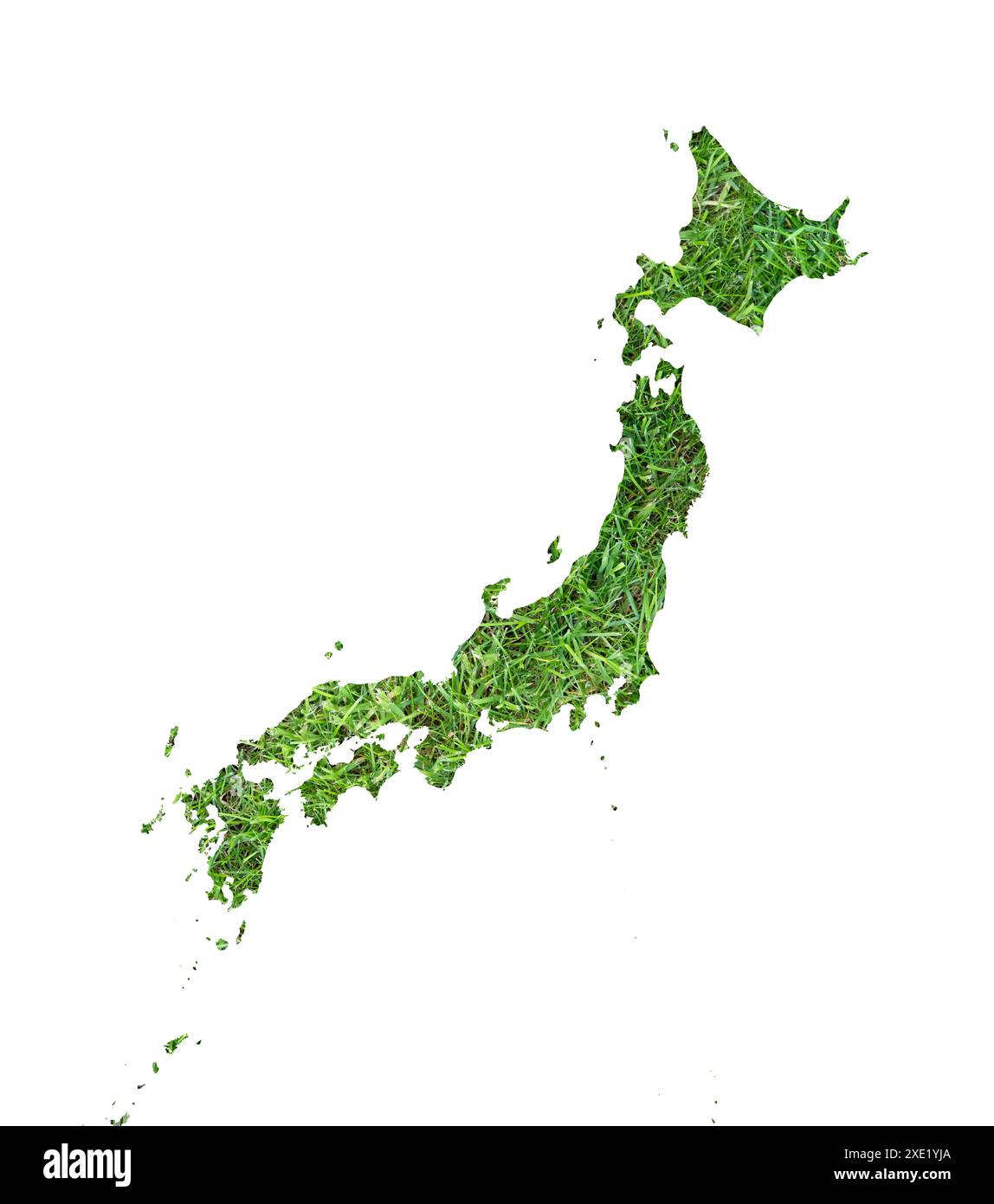 Map of Japan showing the country as a grass football field Stock Photo ...