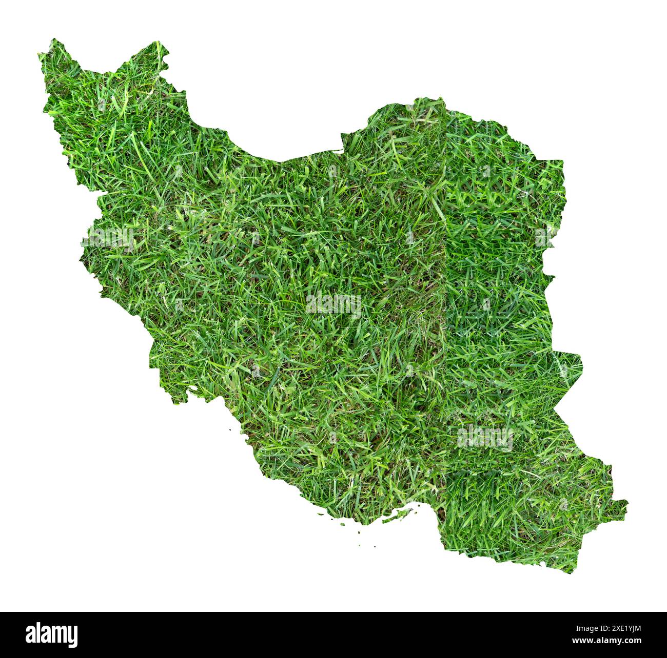 Map of Iran showing the country as a grass football field Stock Photo ...