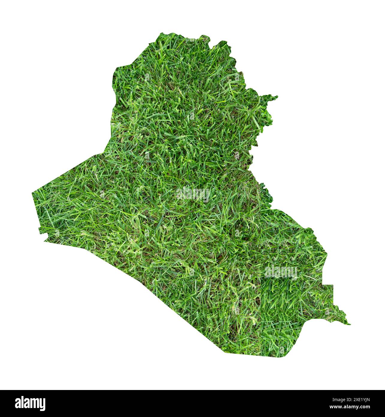 Map of Iraq showing the country as a grass football field Stock Photo ...
