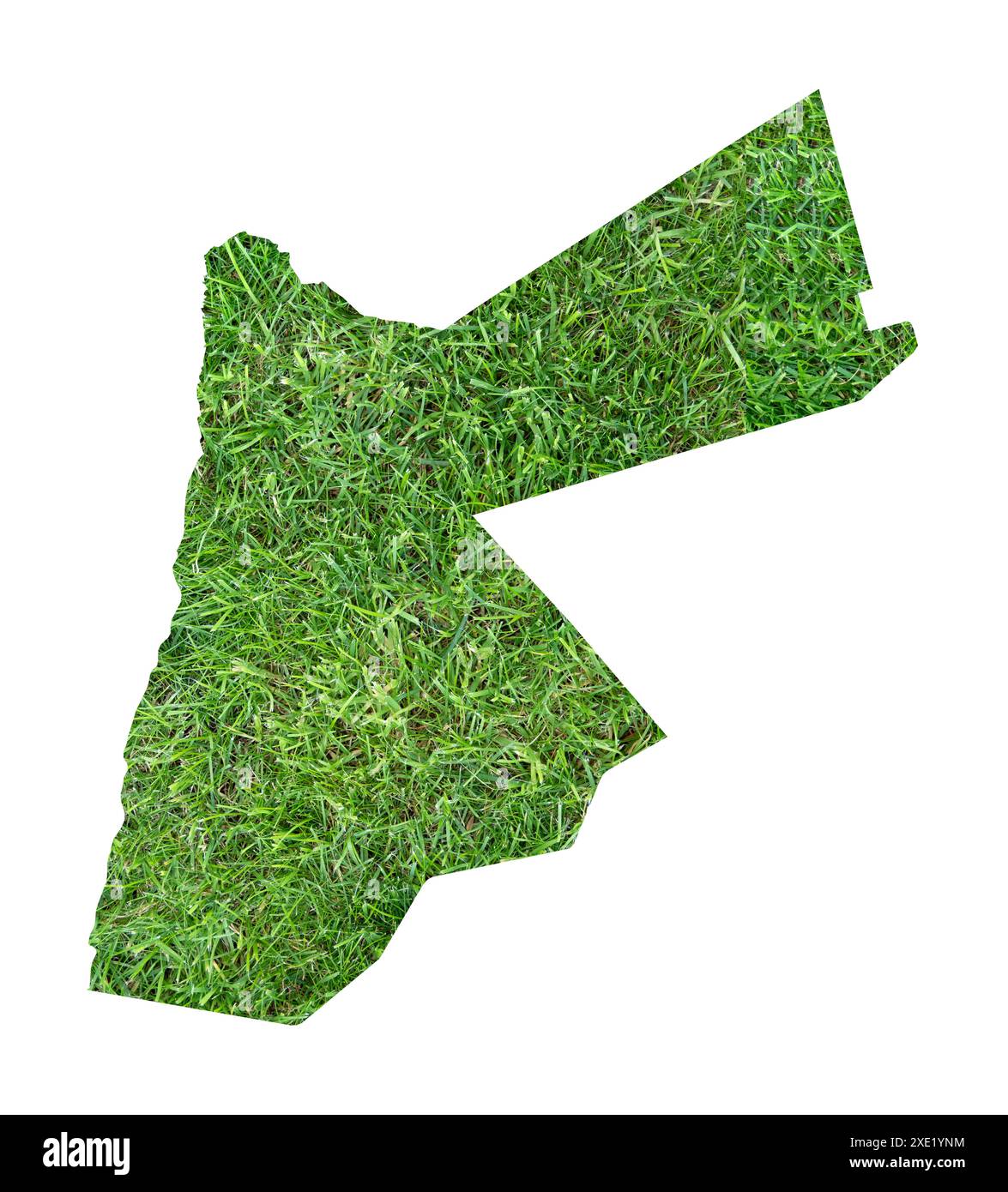 Map of Jordan showing the country as a grass football field Stock Photo ...