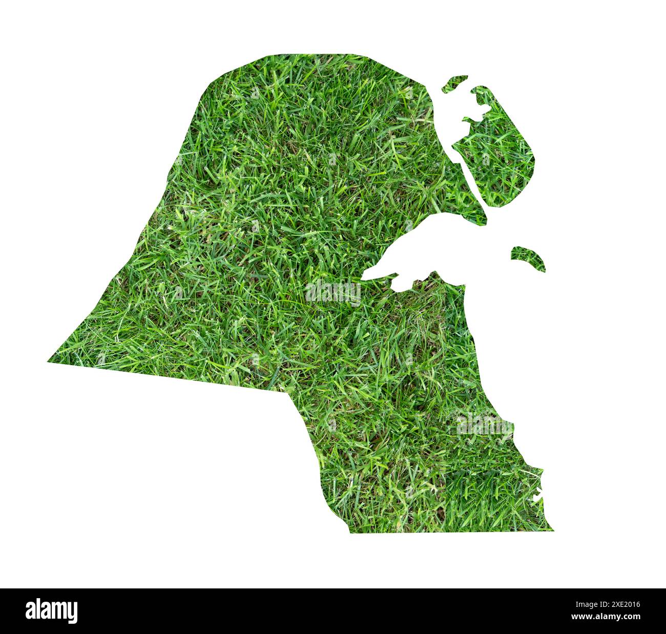 Map of Kuwait showing the country as a grass football field Stock Photo ...