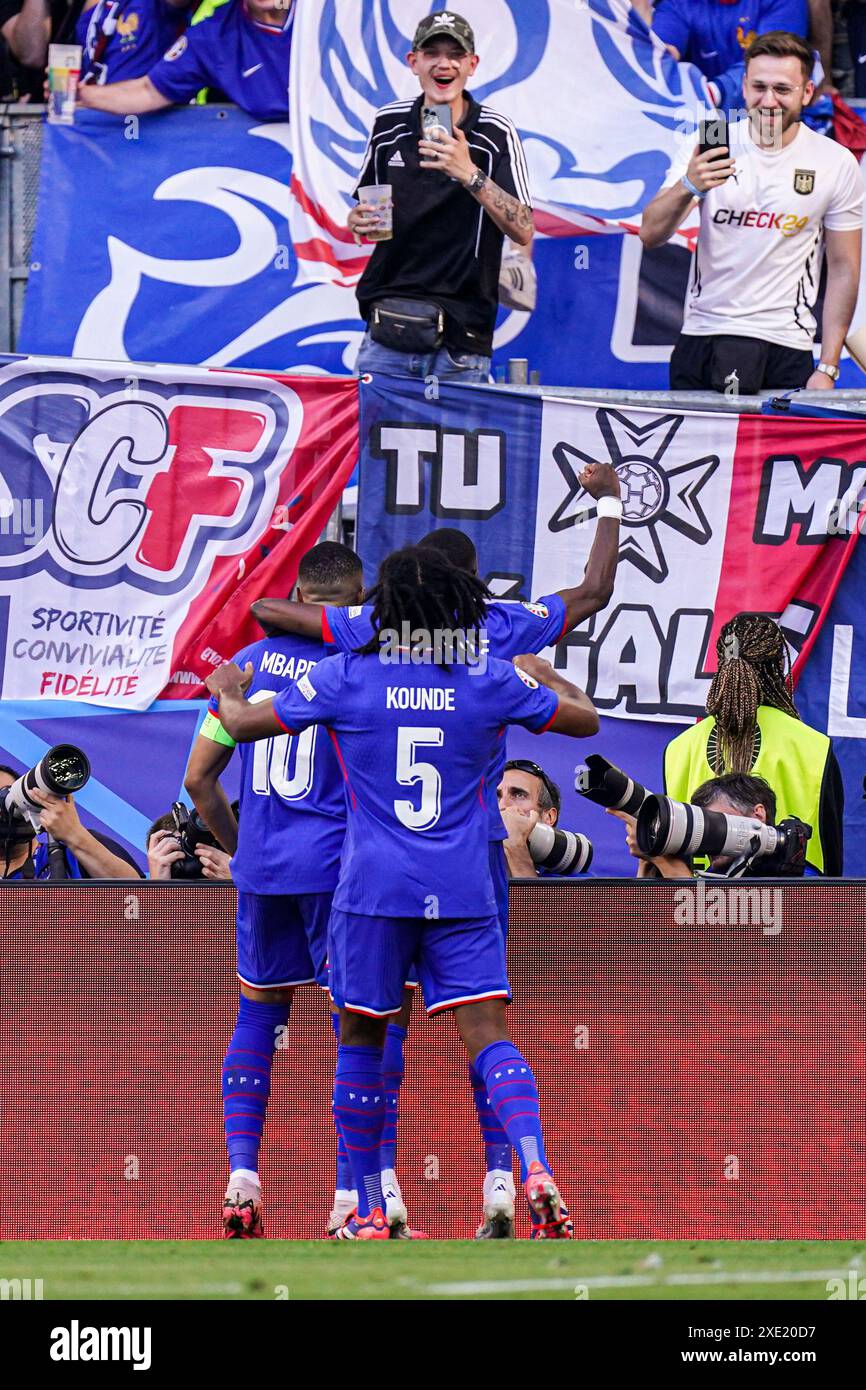 DORTMUND, GERMANY - JUNE 25: Kylian Mbappe of France takes off his mask ...