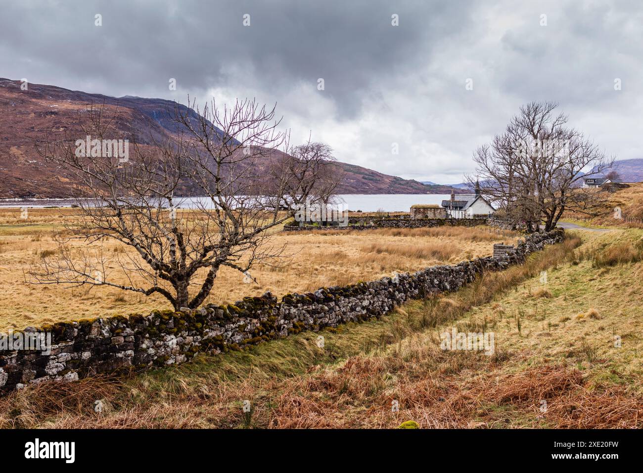 Inchnadamph (Highlands, Scotland). Old parish church (1743) and ...