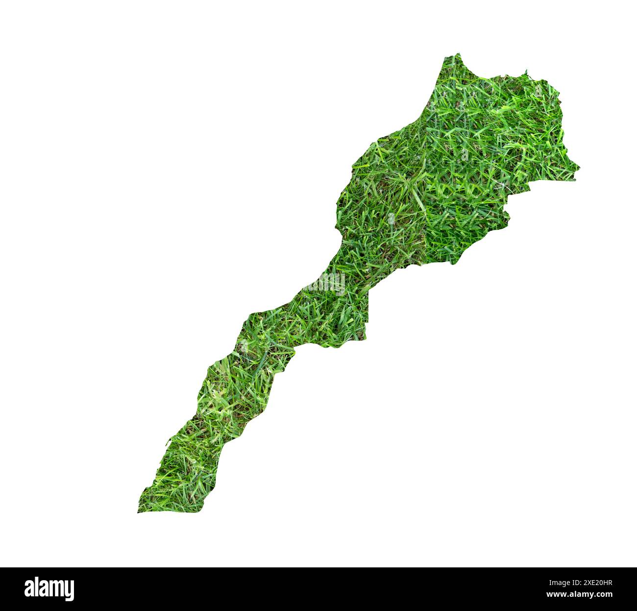 Map of Morocco showing the country as a grass football field Stock ...