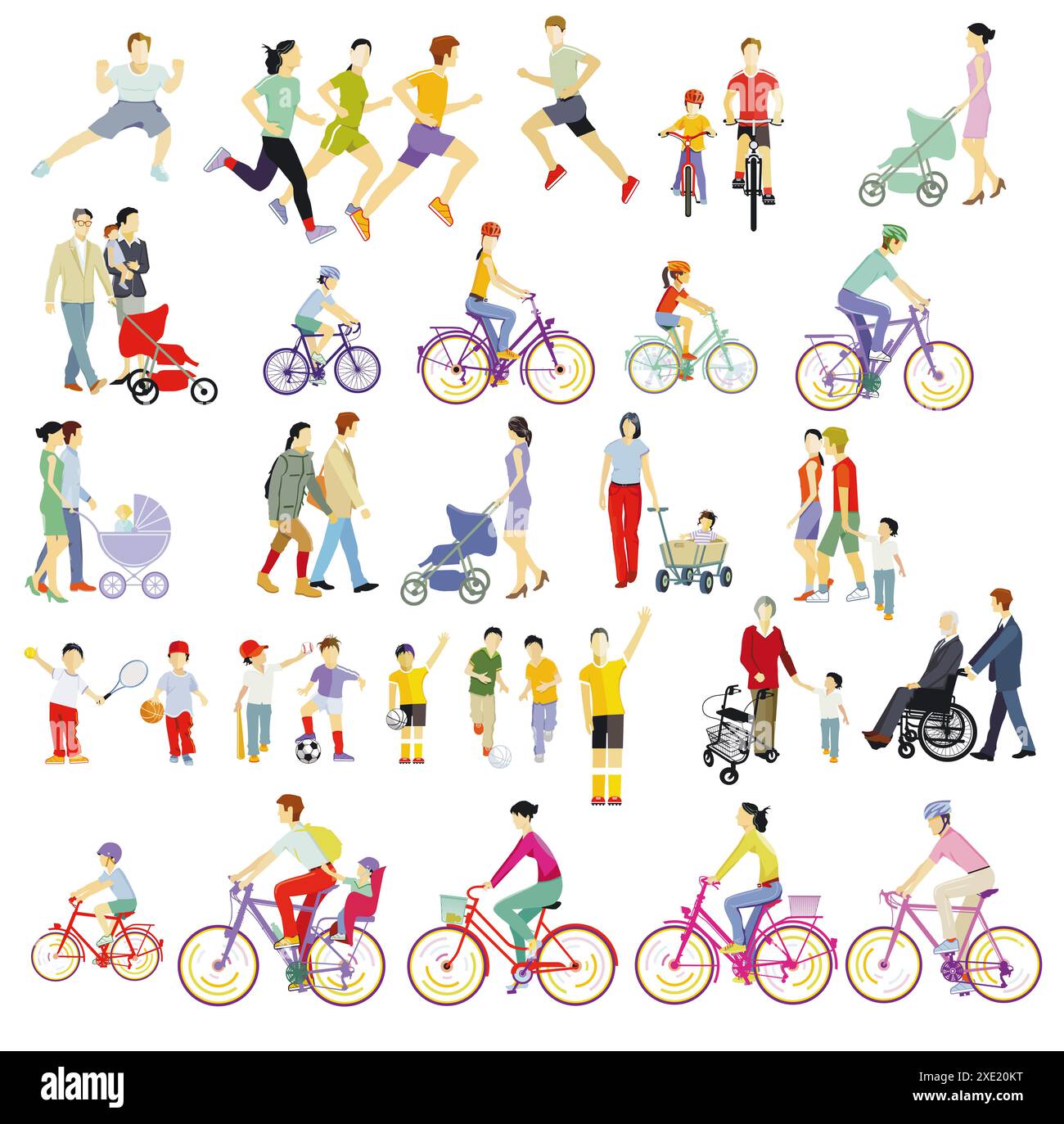 People doing sports in their free time in nature hi-res stock ...