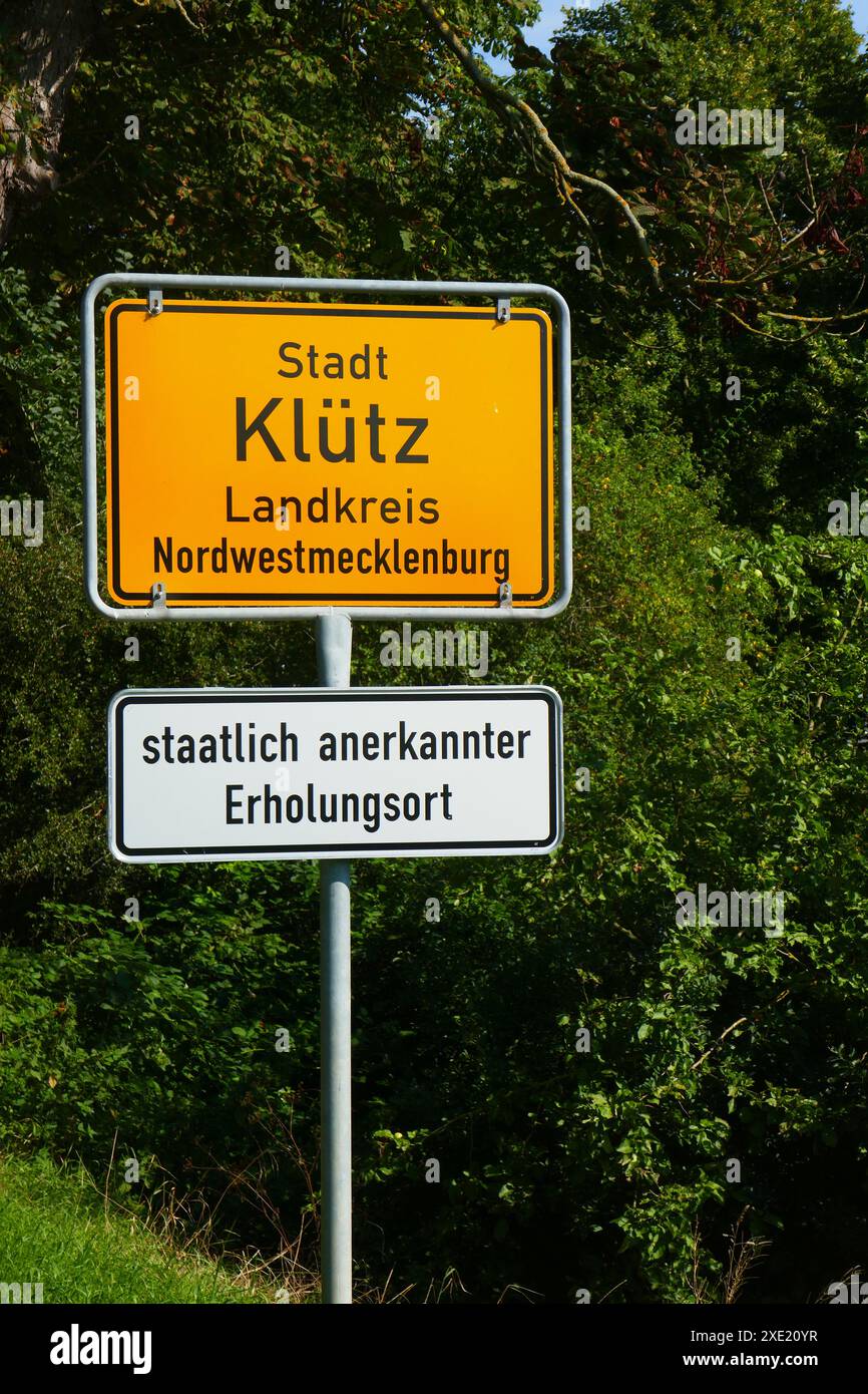 Place name sign klÃ¼tz, Germany Stock Photo - Alamy