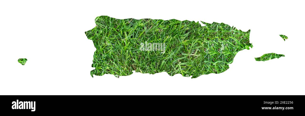 Map of Puerto Rico showing the country as a grass football field Stock ...