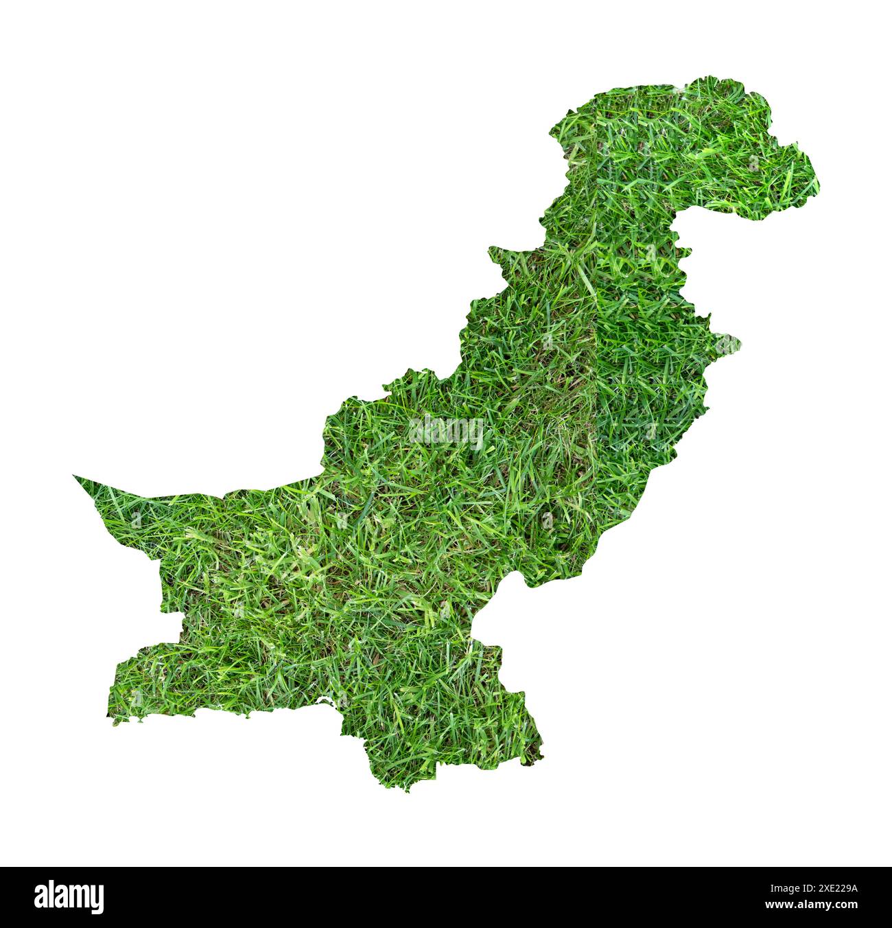 Map of Pakistan showing the country as a grass football field Stock ...