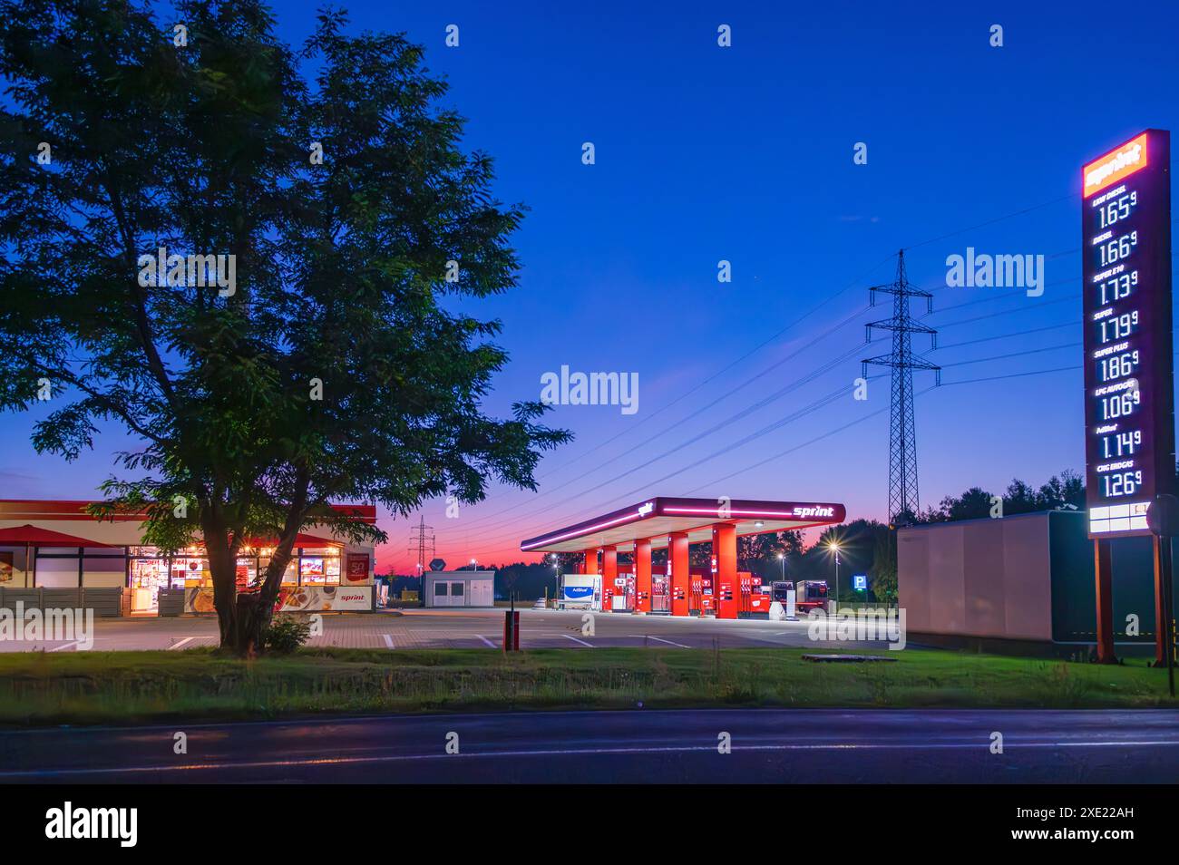 Germany , 25.06.2024 , Klettwitz , The Sprint service station at the ...