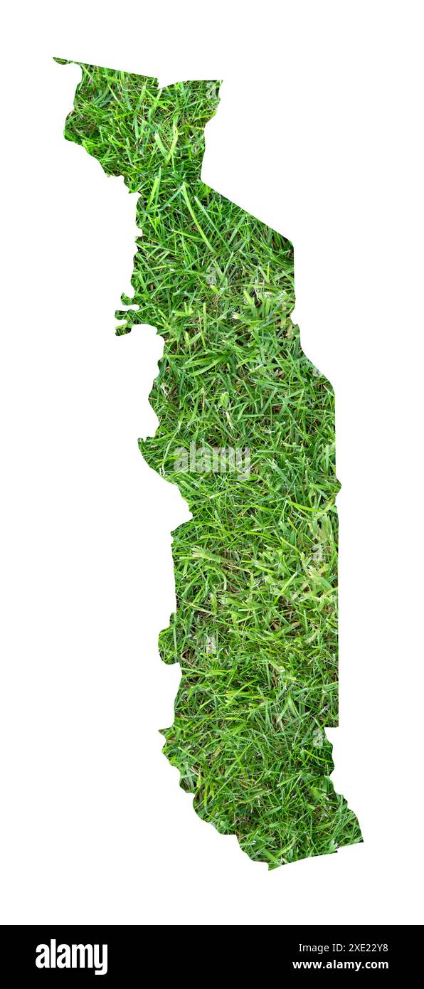 Map of Togo showing the country as a grass football field Stock Photo ...