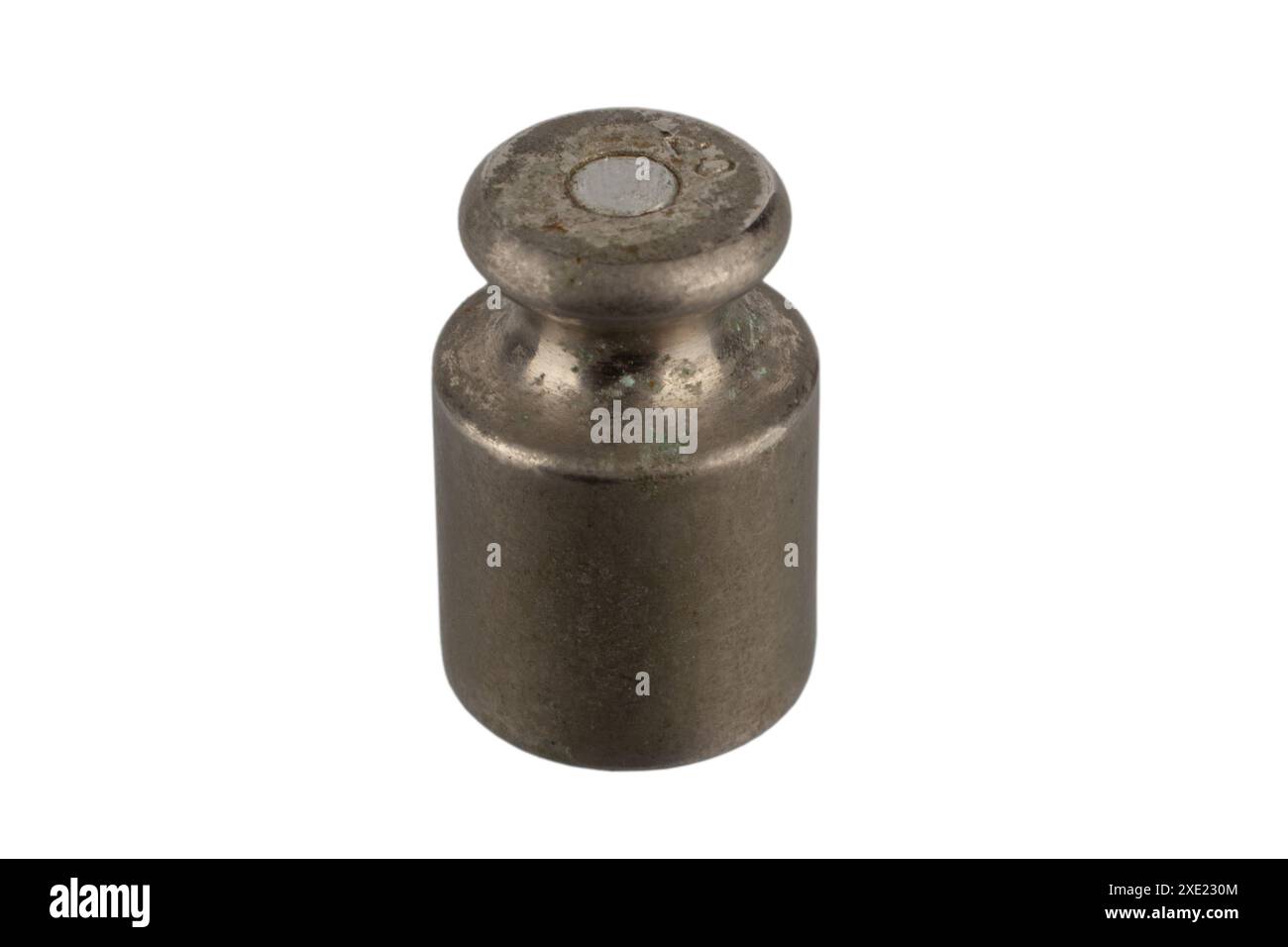 Old rusty bronze scale weights isolated on white Stock Photo - Alamy