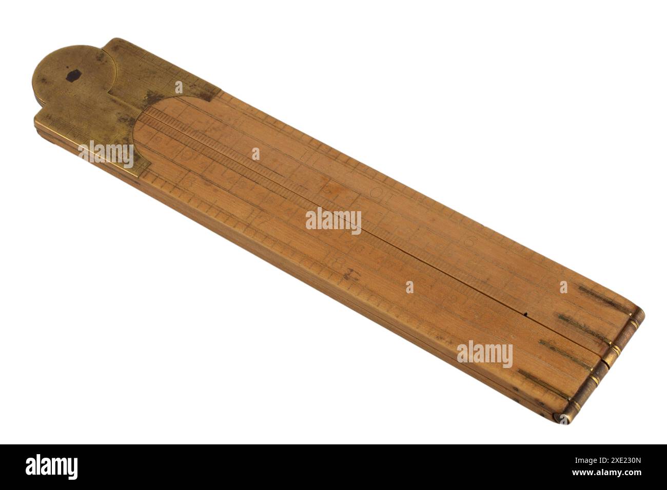 Vintage old school ruler Cut Out Stock Images & Pictures - Alamy