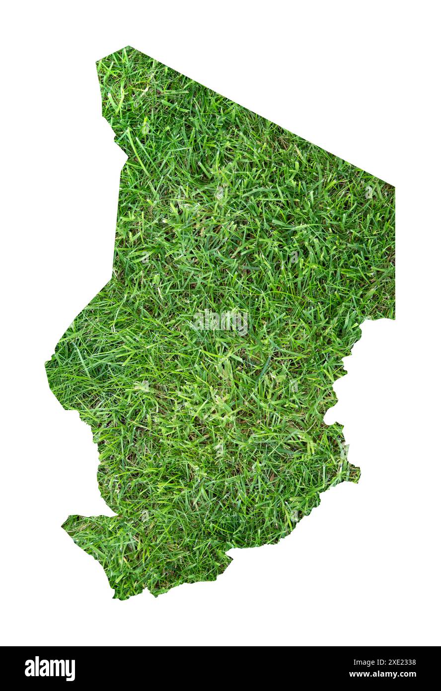 Map of Chad showing the country as a grass football field Stock Photo ...