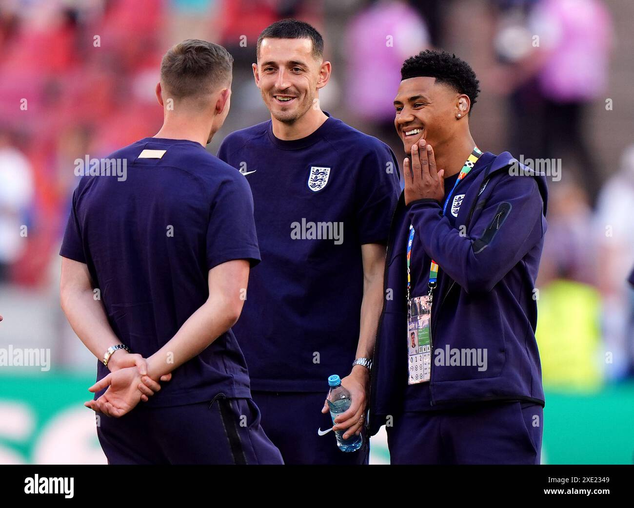 England's Lewis Dunk and Ollie Watkins before the UEFA Euro 2024 Group ...