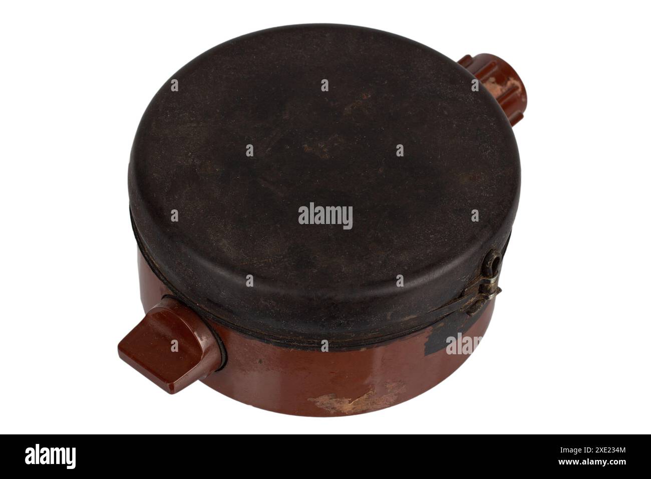 PMN soviet plastic bodied anti-personnel landmine. Isolated on white ...