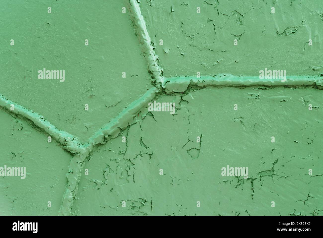 Green metal surface with a weld seam. Grunge metal texture. Green ...