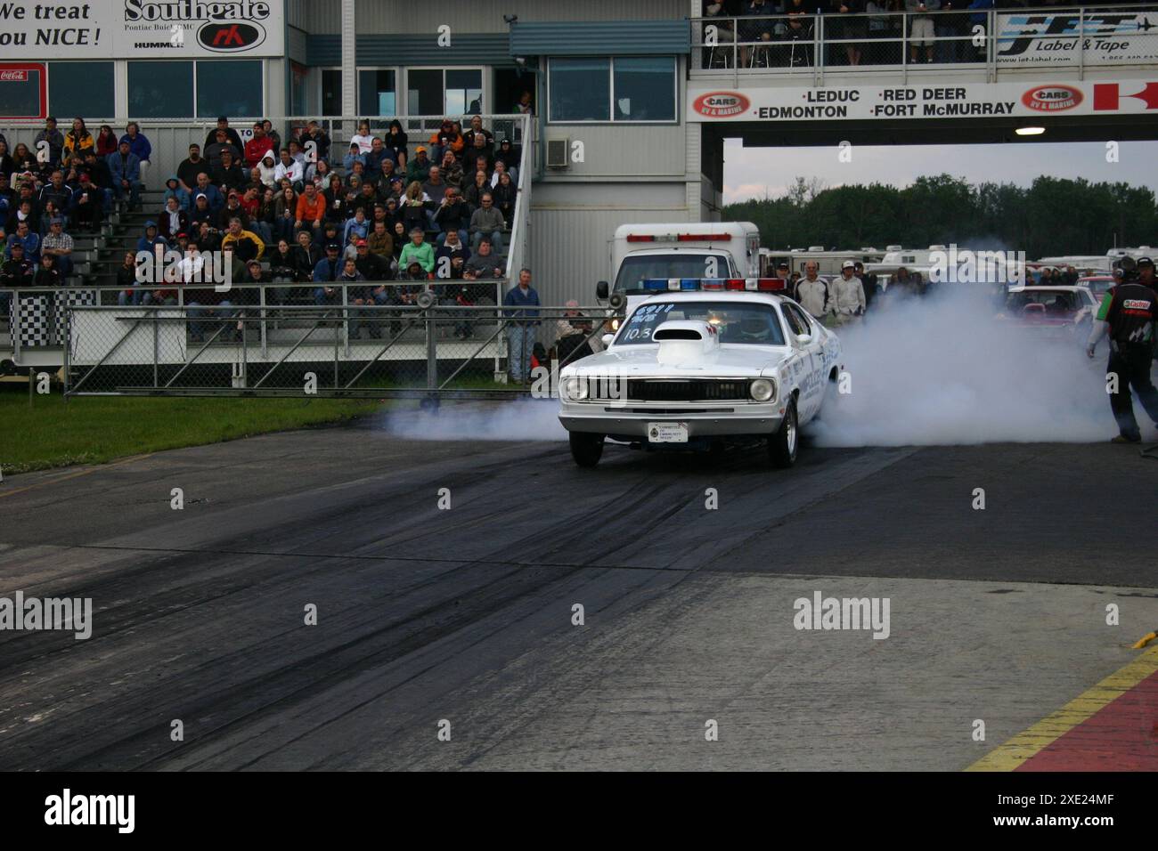 Drag Racing at Edmonton International Raceway Stock Photo - Alamy