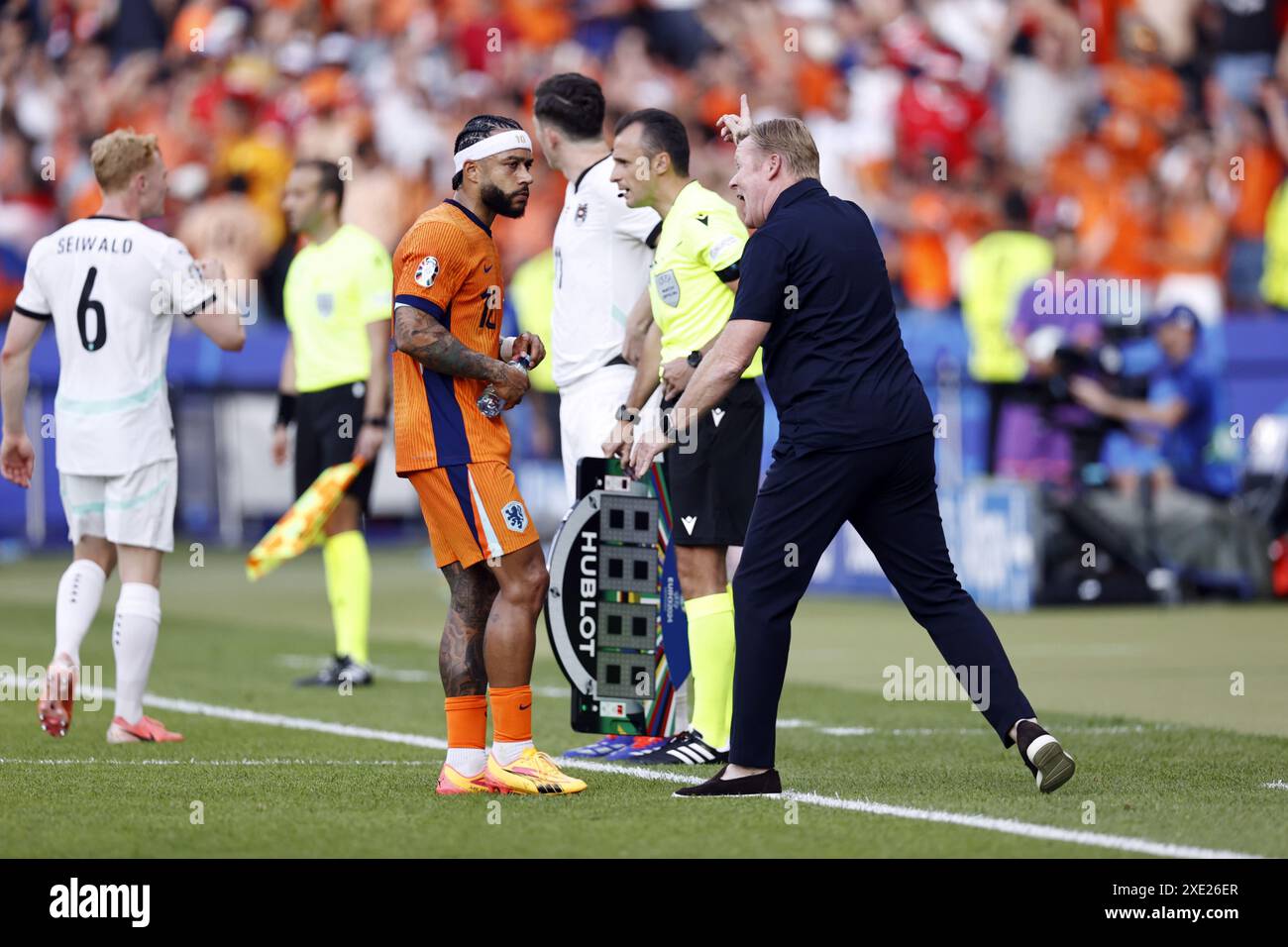Berlin, Germany June 25, 2024. (l-r) Memphis Depay of Holland, Holland ...