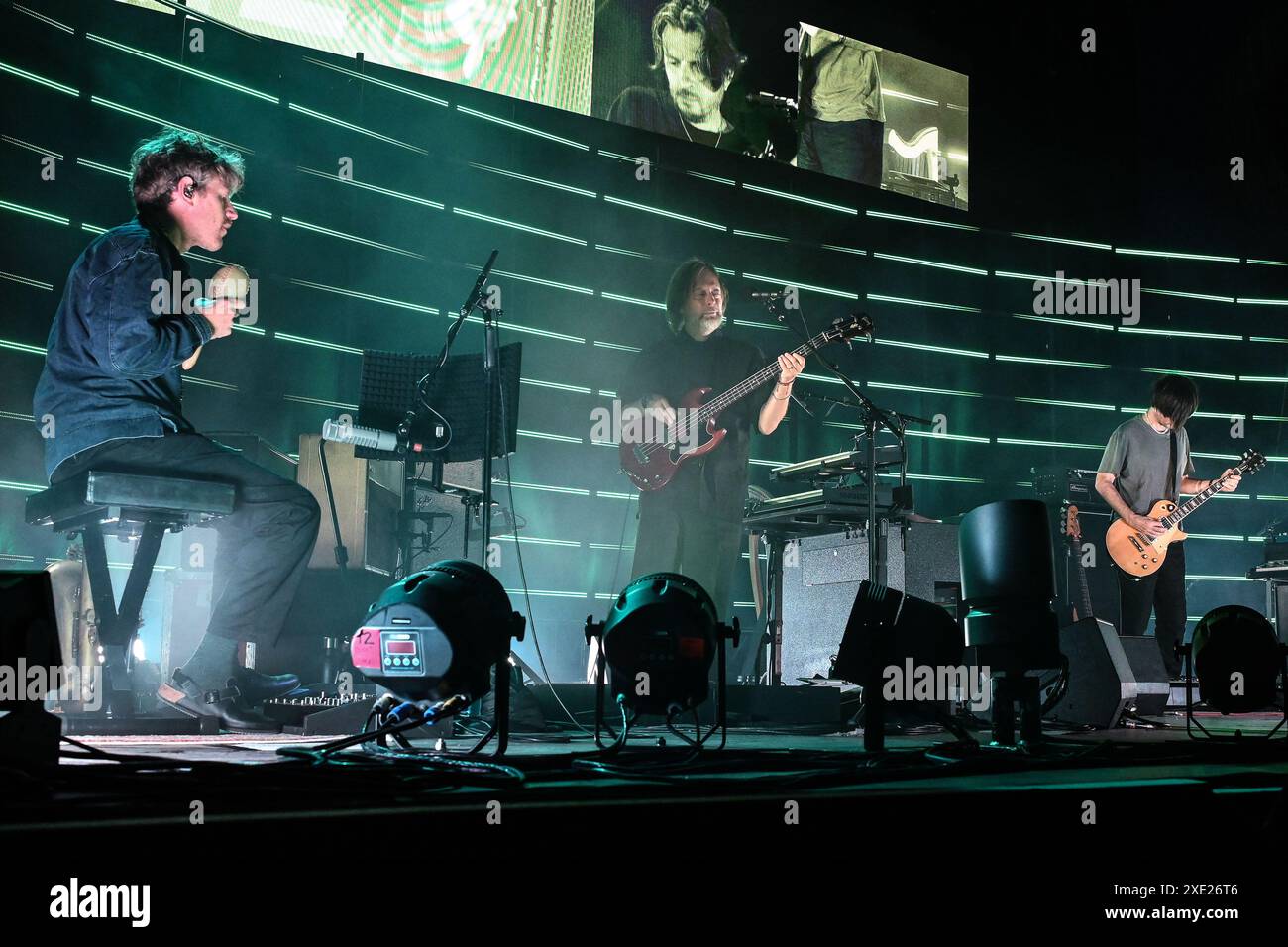 Rome, Italy. 24th June, 2024. The Smile is performing during the Live ...