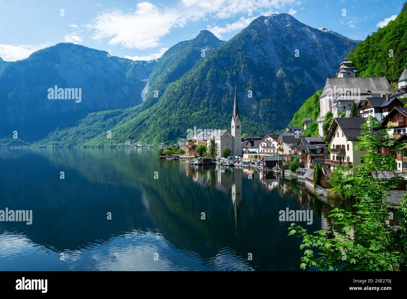 Hallstatt at the Hallstatter see, Austria Stock Photo - Alamy