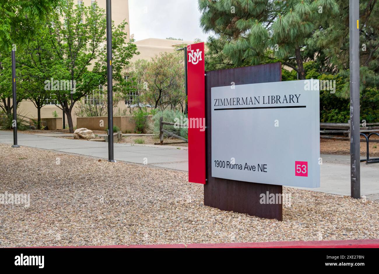 Zimmerman library on the university of new mexico hi-res stock ...