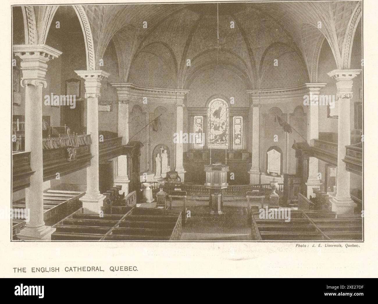 The English Cathedral, Quebec. Cathedral of the Holy Trinity 1910 Stock ...