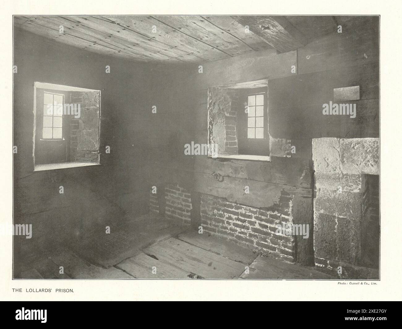 The Lollards' prison, Lambeth Palace London. 1910 Stock Photo - Alamy