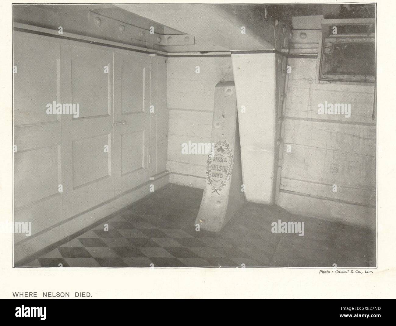 Where Nelson died. HMS Victory Spain. 1910 Stock Photo - Alamy