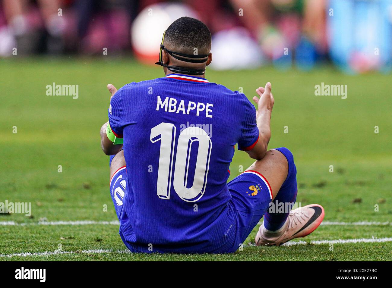 DORTMUND, GERMANY - JUNE 25: Kylian Mbappe of France with mask on the ...