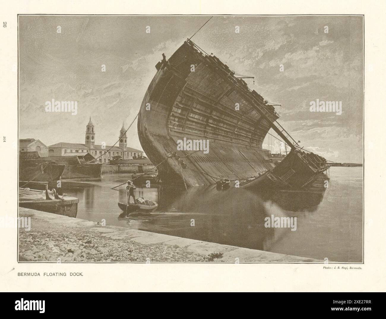 Bermuda floating dock. Atlantic Islands. 1910 Stock Photo - Alamy