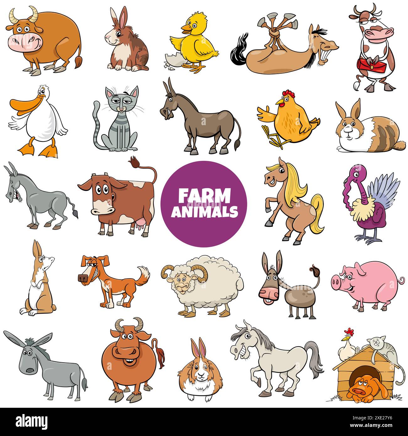 Set funny dog characters Cut Out Stock Images & Pictures - Alamy