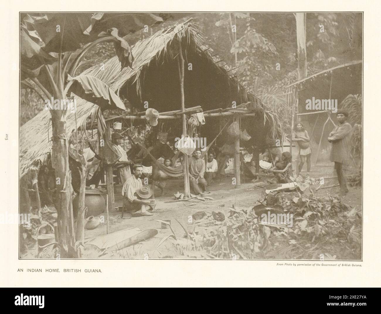 An Native Indian home British Guiana. 1910 Stock Photo - Alamy