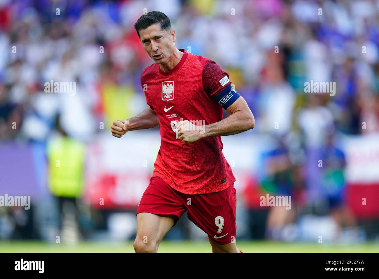 Robert Lewandowski of Poland celebrates the 1-1 during the UEFA Euro ...